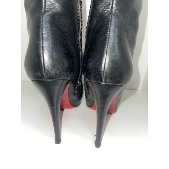 Christian Louboutin | Shoes | Christian Louboutin Black Leather Ankle ...